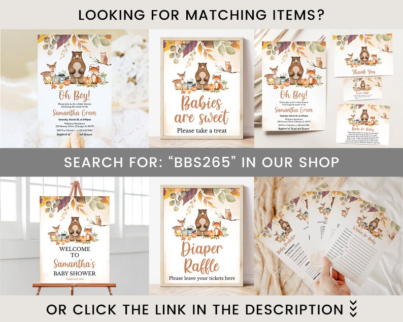 Editable Fall Woodland Baby Shower Game Bundle Oh Boy - Etsy Canada