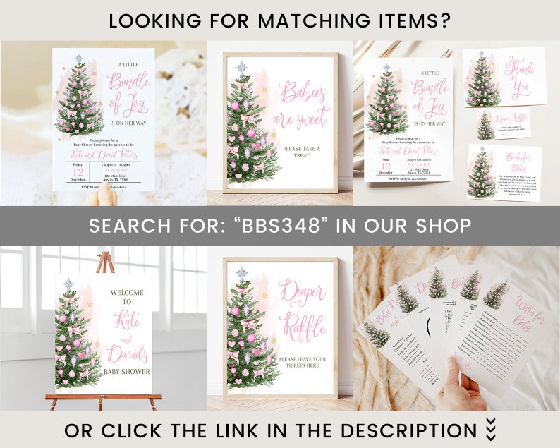 Editable A Little Bundle of Joy Christmas Baby Shower - Etsy