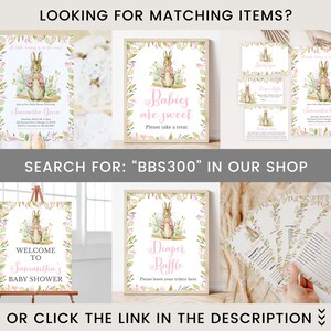 Editable Peter Rabbit Baby Shower Game Bundle, Pink Peter Rabbit Baby ...