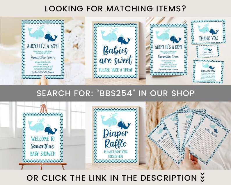 Editable Whale Baby Shower Game Bundle Blue Whale Baby Shower - Etsy
