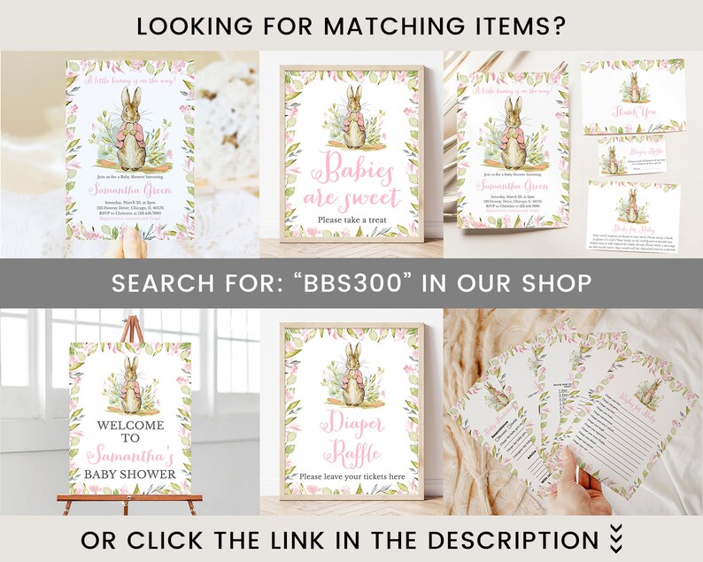Editable Peter Rabbit Baby Shower Game Bundle Pink Peter - Etsy