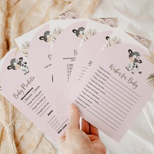 Editable Cow Baby Shower Games Bundle Girl Pink Cow Baby - Etsy