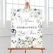 Editable Winter Arctic Animals Baby Shower Welcome Sign, Greenery ...