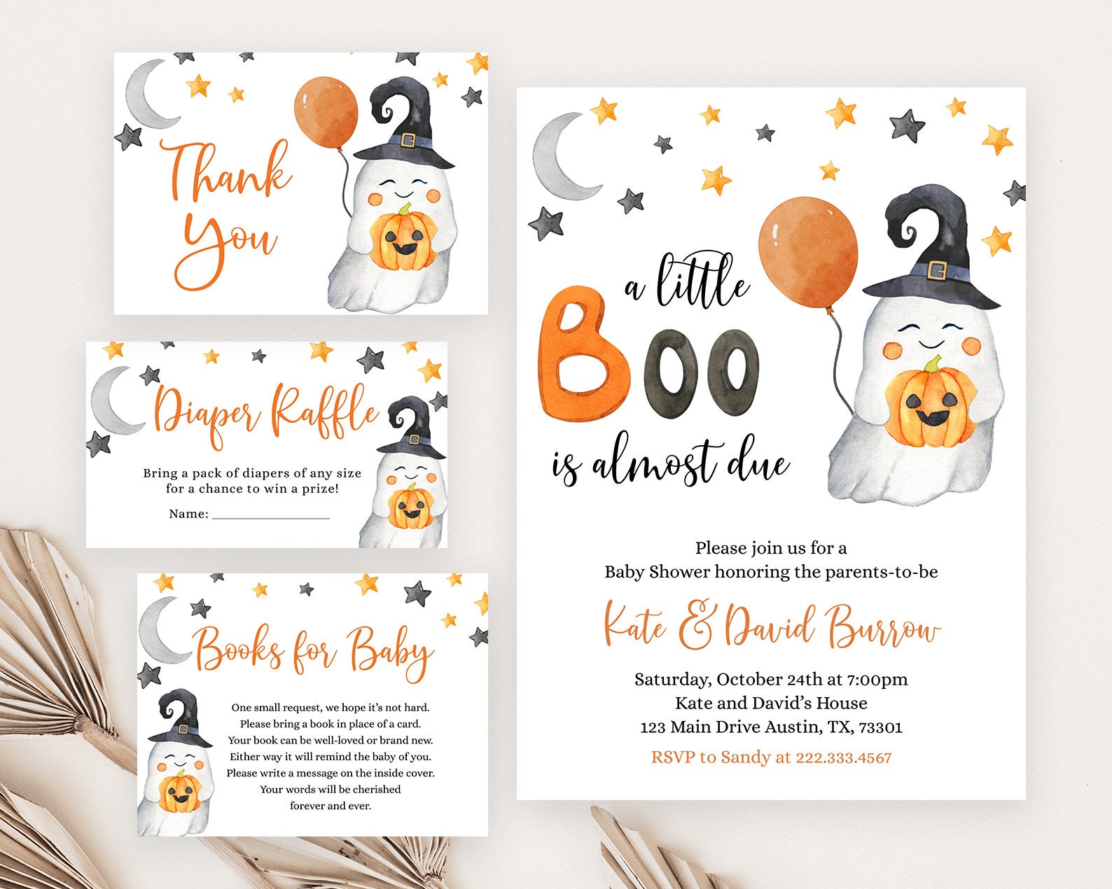 Editable A Little Boo Almost Due Baby Shower Invitation - Etsy