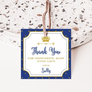 Editable Prince Baby Shower Favor Tag Royal Prince Baby - Etsy