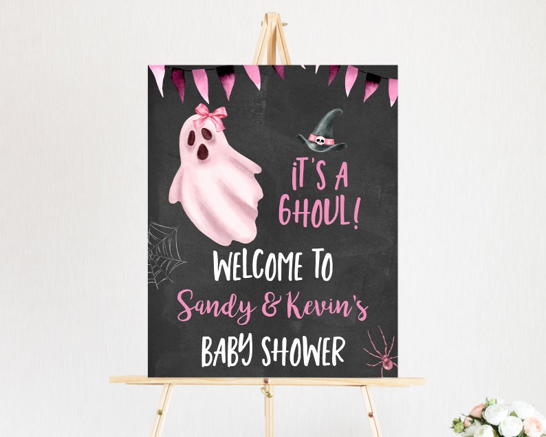 Editable Oh Sheet It's a Ghoul Baby Shower Welcome Sign - Etsy