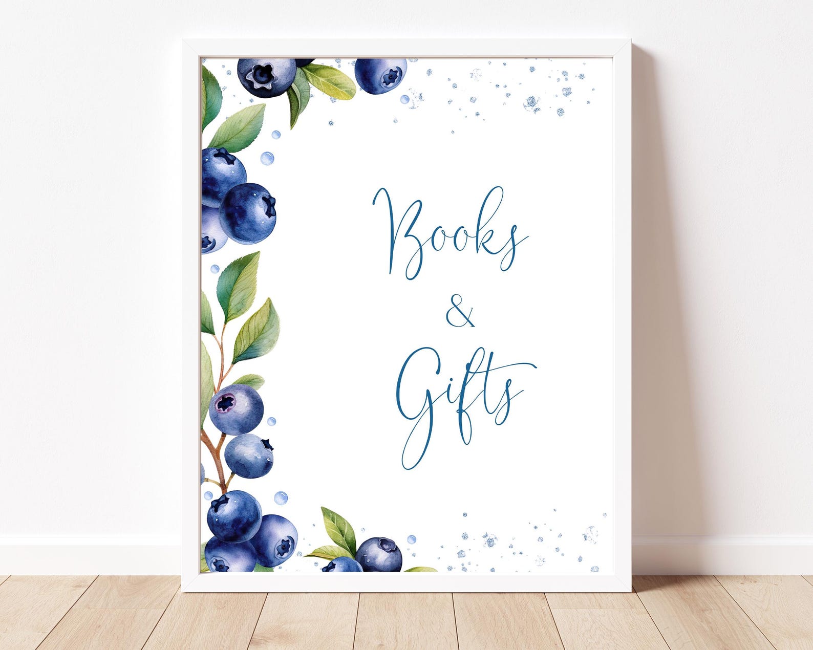 Editable Sign Blueberry Baby Shower Table Sign, Berry Sweet Blueberry ...