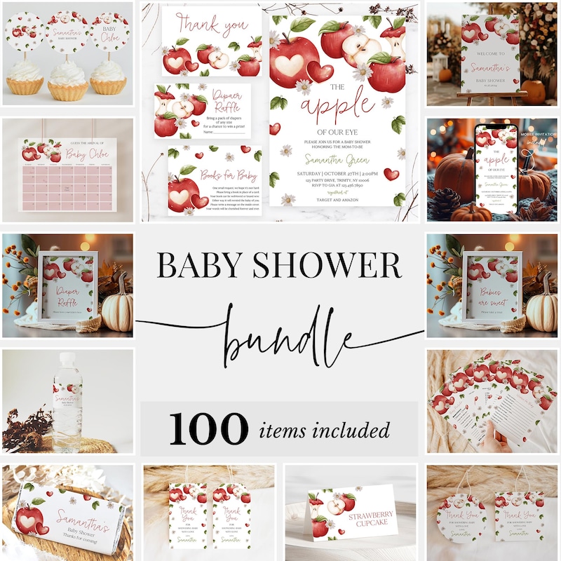 Apple Baby Shower - Etsy