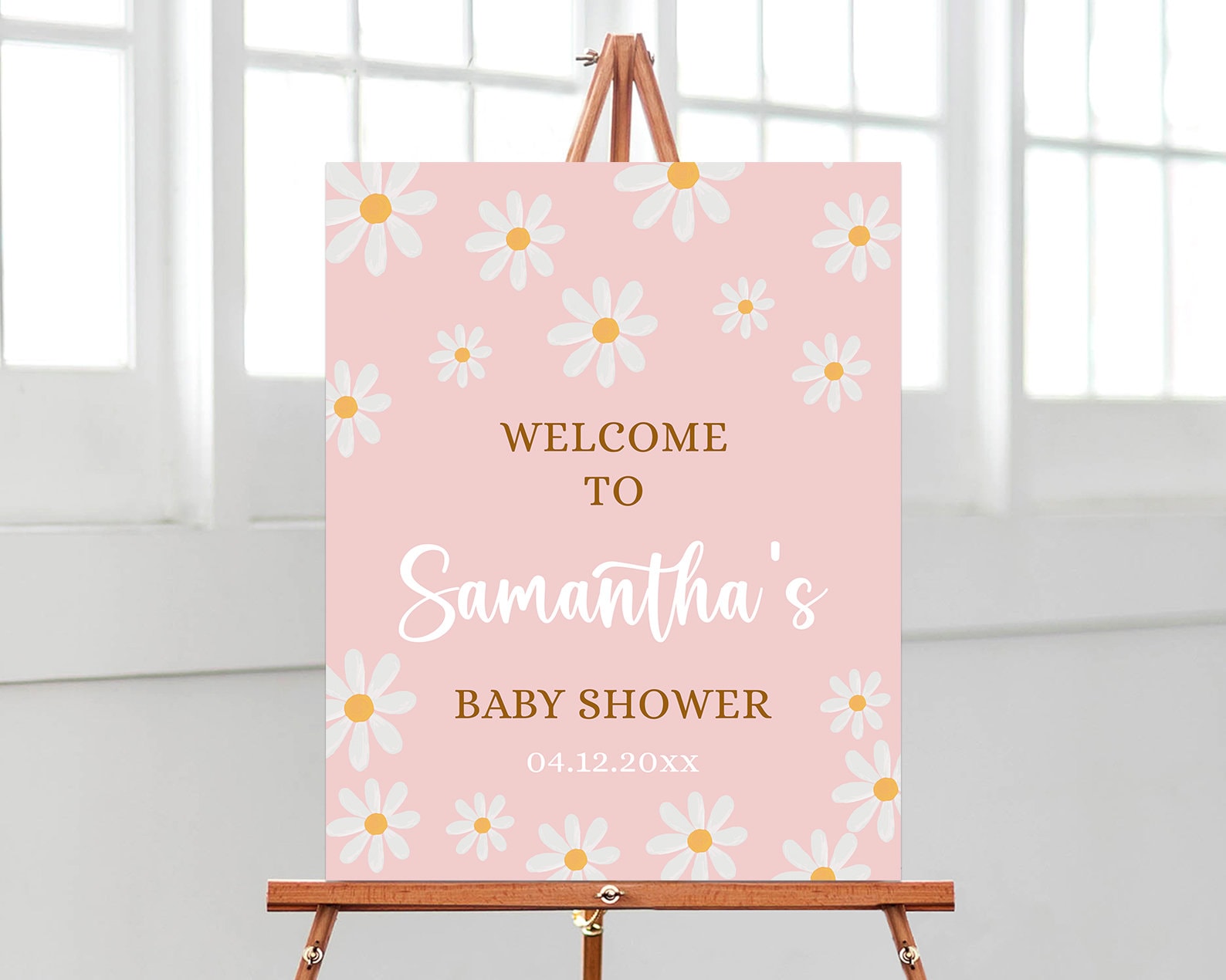 Editable Daisy Baby Shower Welcome Sign Bohemian Daisy Baby - Etsy ...