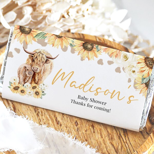 Highland Cow Chocolate Wrapper - Etsy