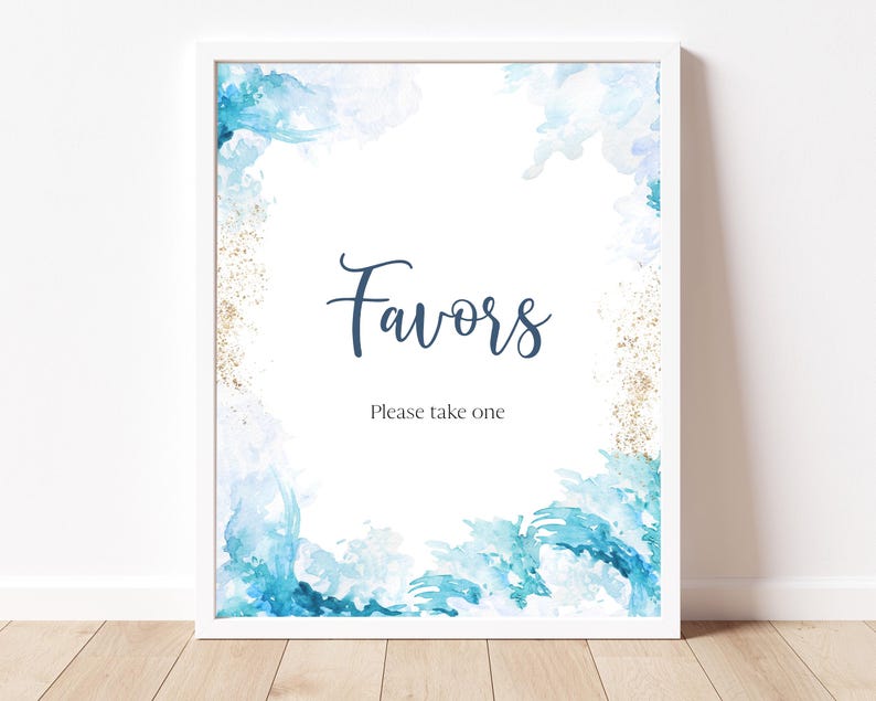Editable Ocean Baby Shower Table Sign, Nautical Babies Are Sweet Favors ...