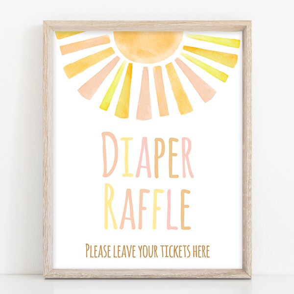 Ray of Sunshine Diaper Raffle - Etsy
