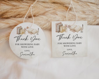 Storybook Baby Shower Stickers Custom New Chapter Baby Shower Labels ...