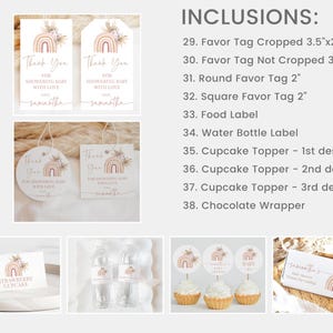 Editable Boho Rainbow Baby Shower Bundle, Rustic Rainbow Game Pack ...