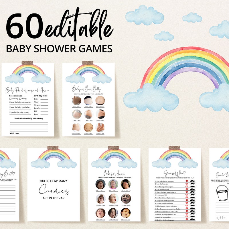 Rainbow Baby Shower - Etsy