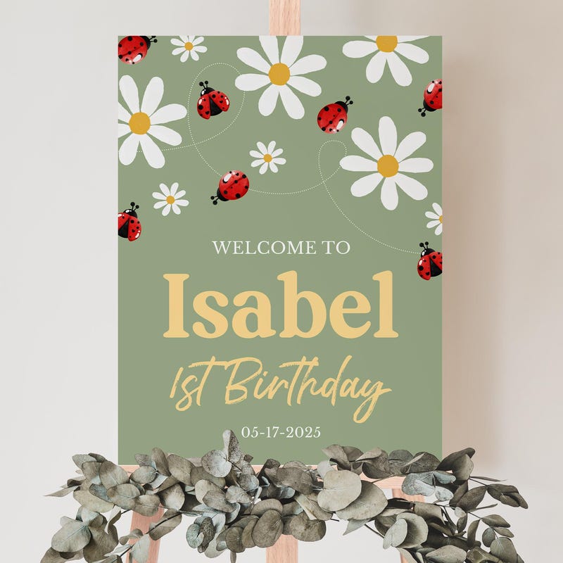 Ladybug Welcome Sign - Etsy