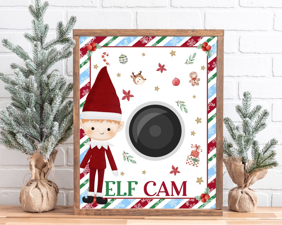 Editable Elf Camera Sign Elf Cam Template Elf Decoration - Etsy