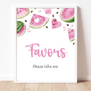 Editable Pink Watermelon Baby Shower Table Sign, Watermelon Shower ...