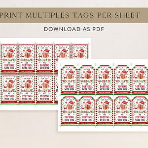 Editable Hope Your Holidays Are Popping With Fun Tag, Employee Co ...