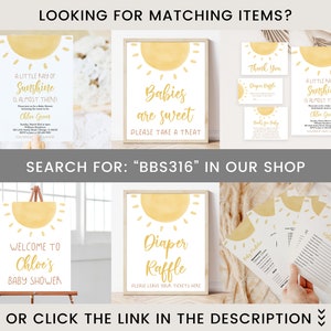 Editable Sunshine Baby Shower Game Bundle, A Little Ray of Sunshine ...