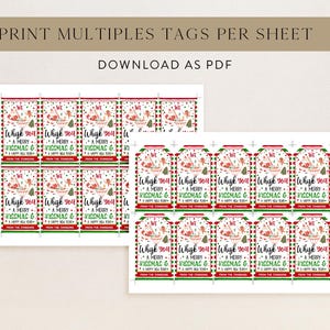 Editable We Whisk You a Merry Kissmas Tag, Baking Christmas Gift Tag ...