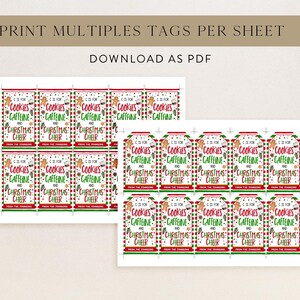 Editable C is for Cookies, Caffeine and Christmas Cheer Tag, Holiday ...