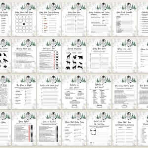 Editable Silver Penguin Baby Shower Game Bundle, Gender Neutral Penguin ...