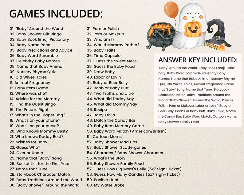 Editable A Little Boo Baby Shower Game Bundle Gender Neutral - Etsy