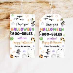 Editable Hope Your Halloween Boo-bbles With Fun Favor Tag, Halloween ...