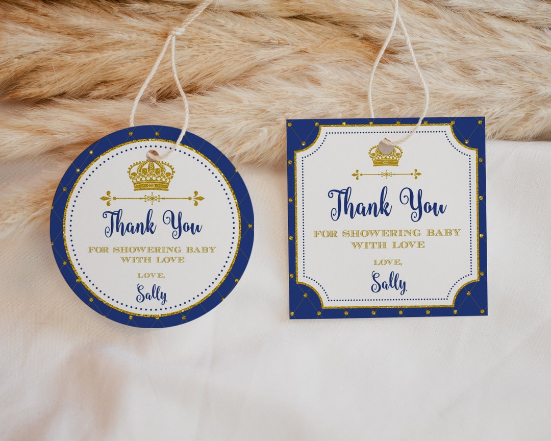 Editable Prince Baby Shower Favor Tag Royal Prince Baby - Etsy