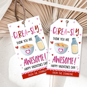 Editable Cereasly Think You Are Awesome Valentine Gift Tag, Valentine ...