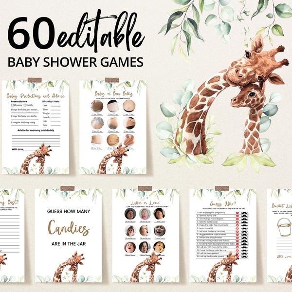 Giraffe Baby Shower - Etsy
