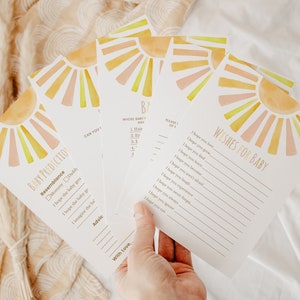 Editable Sunshine Baby Shower Game Bundle, A Little Ray of Sunshine ...
