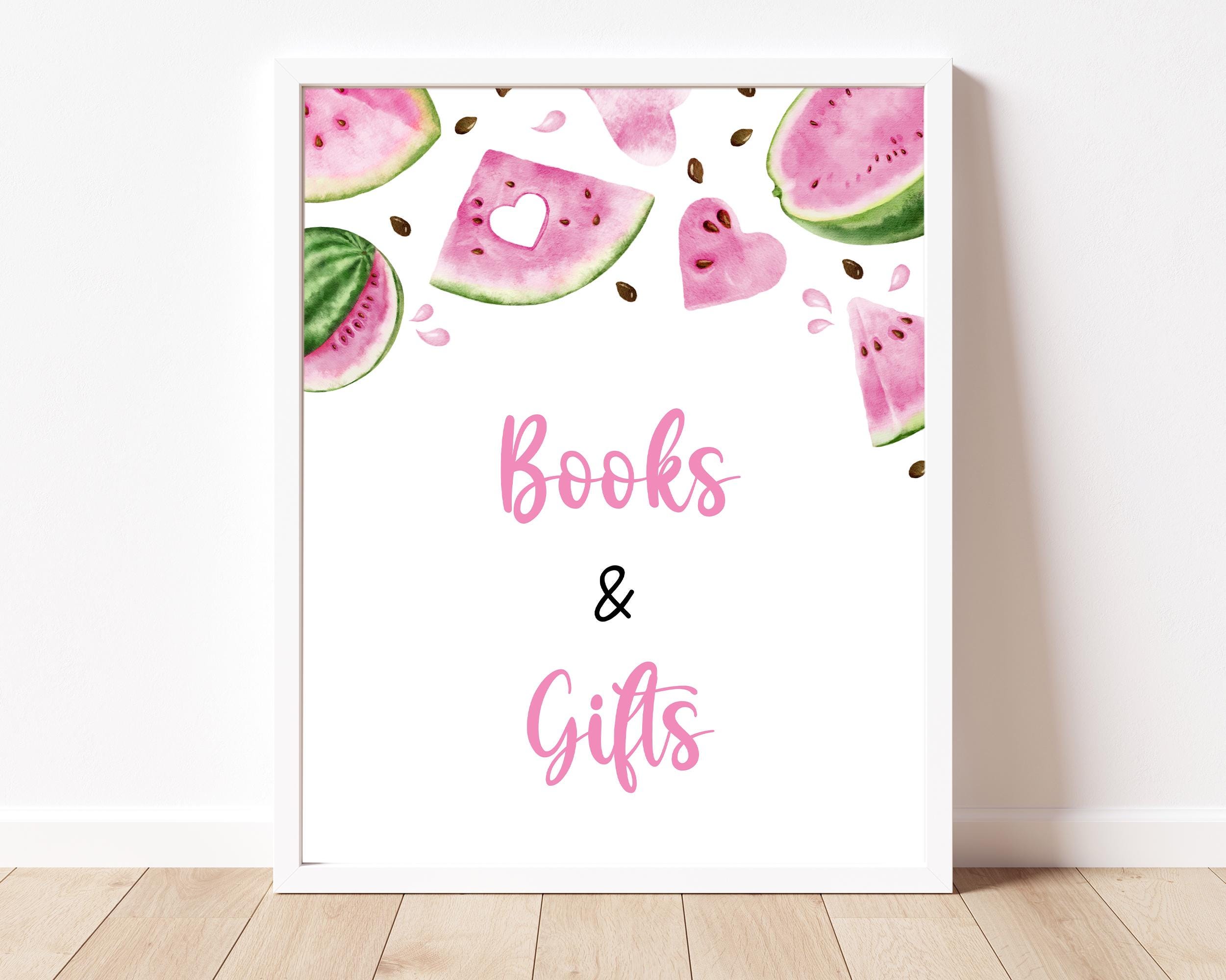 Editable Pink Watermelon Baby Shower Table Sign, Watermelon Shower ...