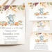 Editable Fall Elephant Baby Shower Invitation Bundle, Pumpkin Elephant ...