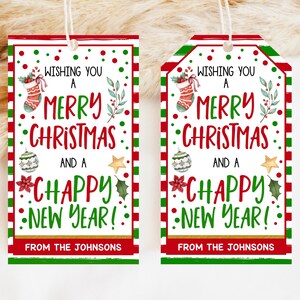 Editable Merry Christmas and a Chappy New Year Tag, Chapstick Christmas ...