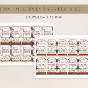 Editable Merry Christmas and a Chappy New Year Tag, Chapstick Christmas ...