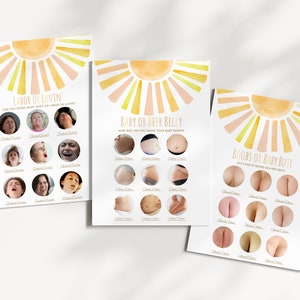 Editable Sunshine Baby Shower Game Bundle, A Little Ray of Sunshine ...