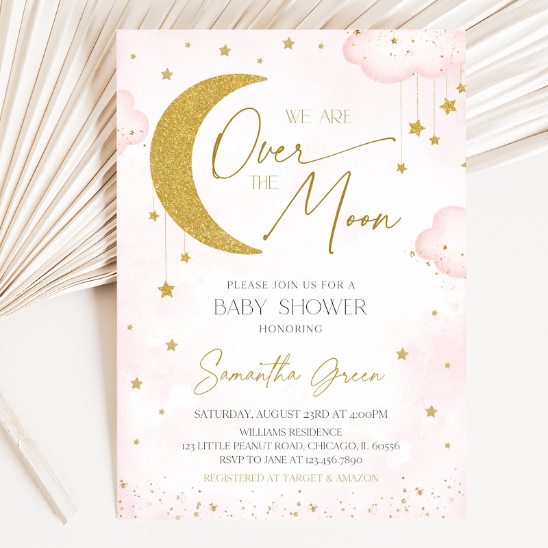 Over Moon Invitations - Etsy