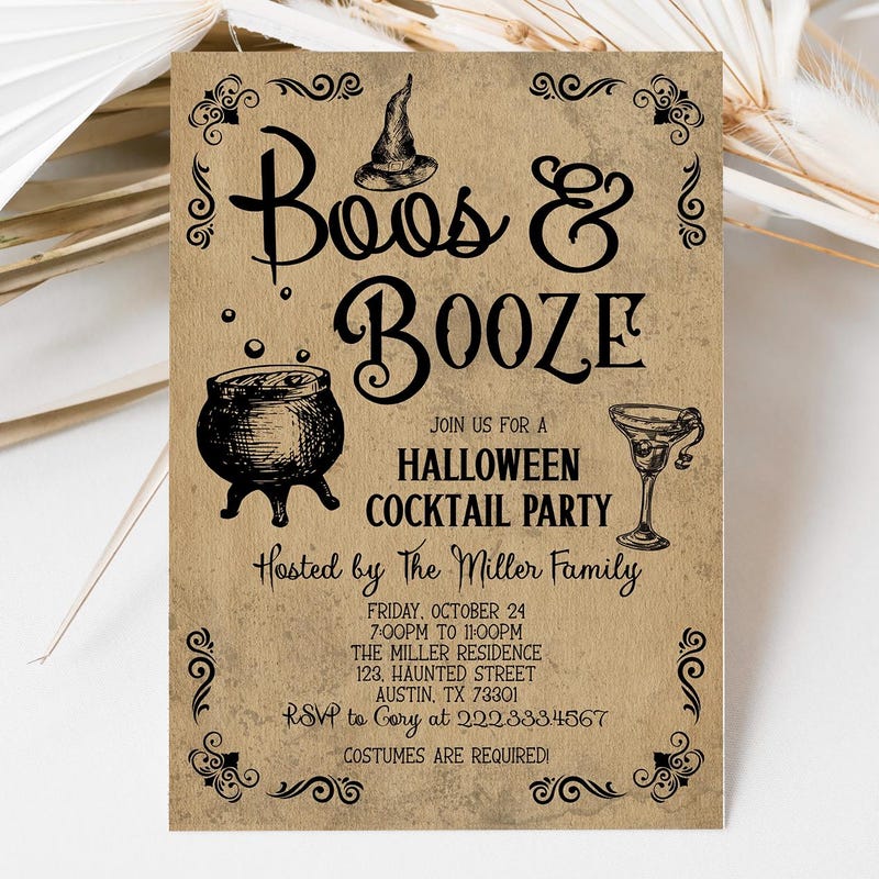 Boos and Booze Party - Etsy