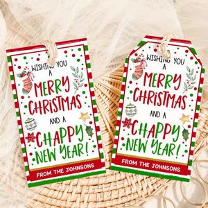 Editable Merry Christmas and a Chappy New Year Tag, Chapstick Christmas ...