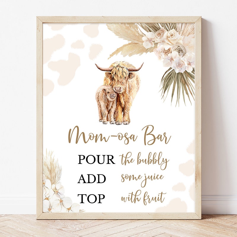 Mom Mosa Bar Sign - Etsy