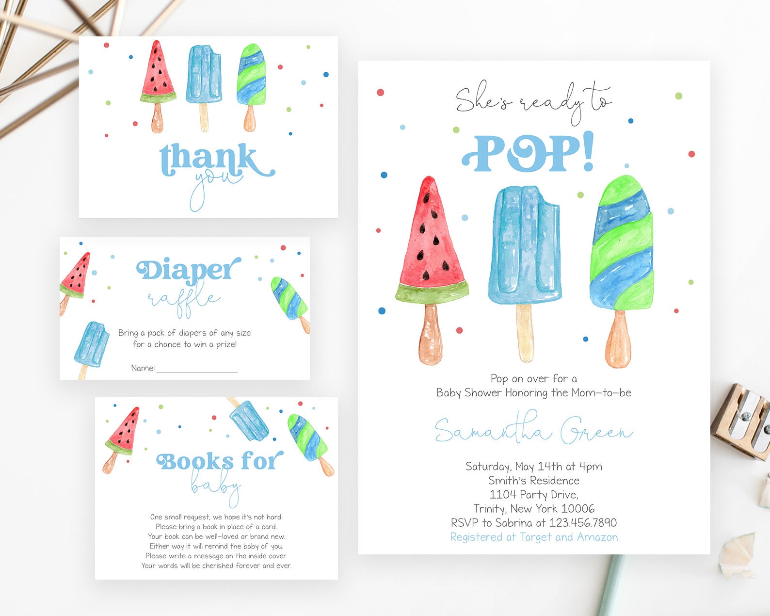 Editable She's Ready to Pop Baby Shower Invitation Bundle - Etsy