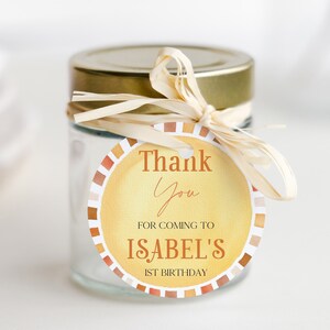 Editable Boho Sunshine Birthday Favor Tag, Rustic Sun Birthday Thank ...