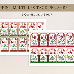 Editable We Wish You a Lotto Holiday Cheer Tag, Lotto Gift Tag, Lottery ...