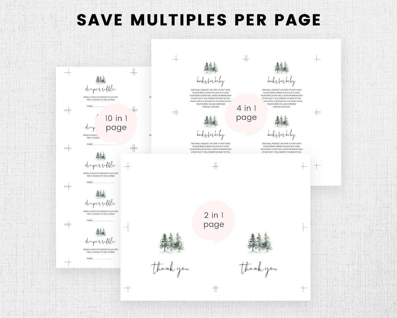 Editable Adventure Awaits Baby Shower Invitation Bundle Pine - Etsy