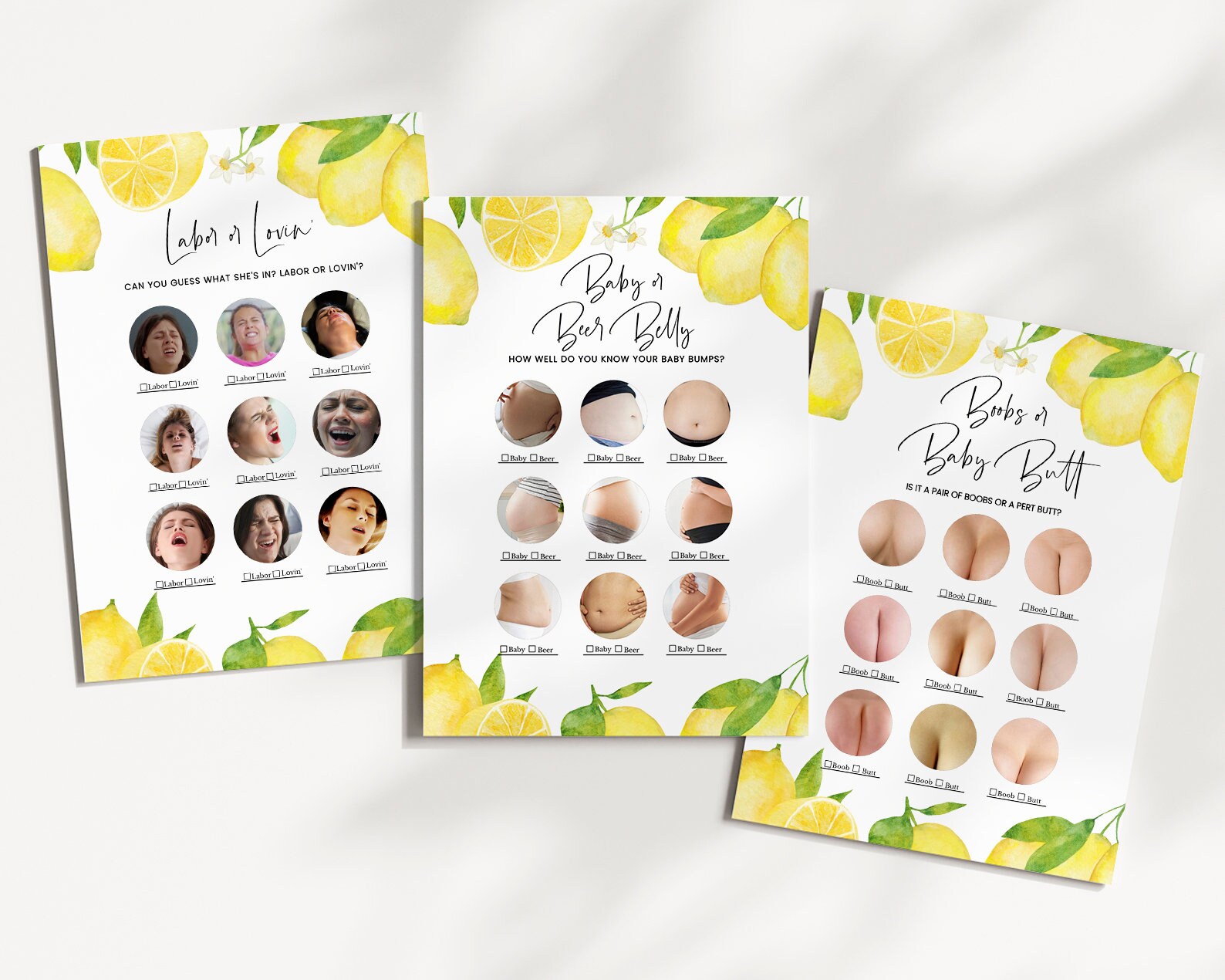 Editable Lemon Baby Shower Games Bundle Lemon Gender Neutral - Etsy ...