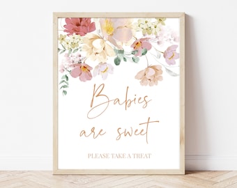Baby in Bloom Baby Shower Sign, Flower Baby Shower Decal, Sign for ...