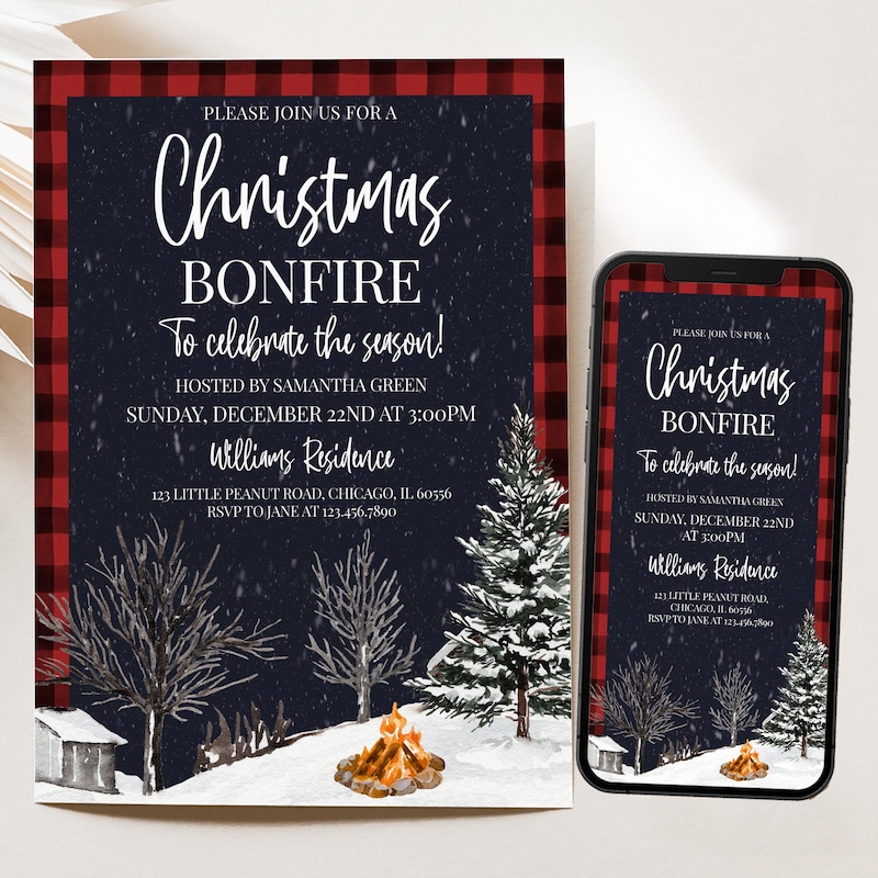 Campfire Invitations - Etsy
