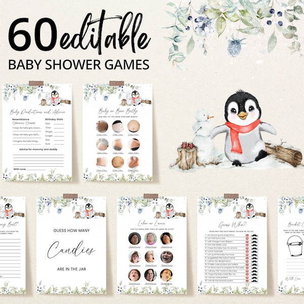 Penguin Baby Shower - Etsy